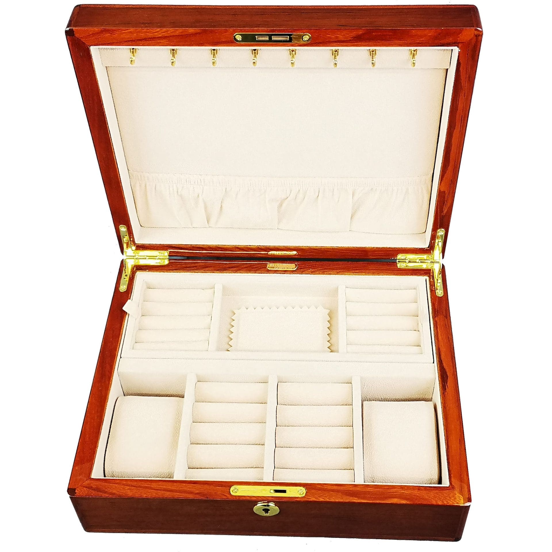 Rosewood Jewellery Box with Lock and Tray - Hillwood